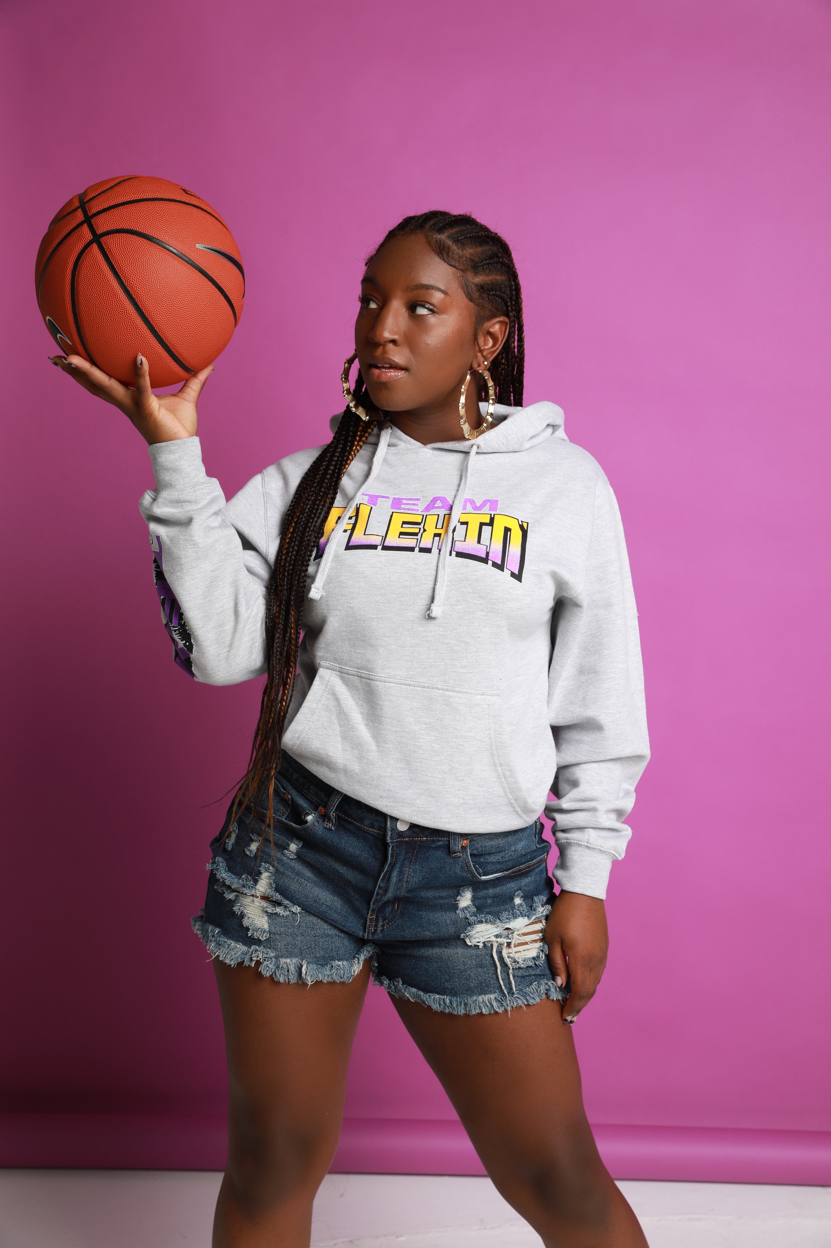 Team Flexin' Heather Grey Hoodie – Flexin' In My Complexion